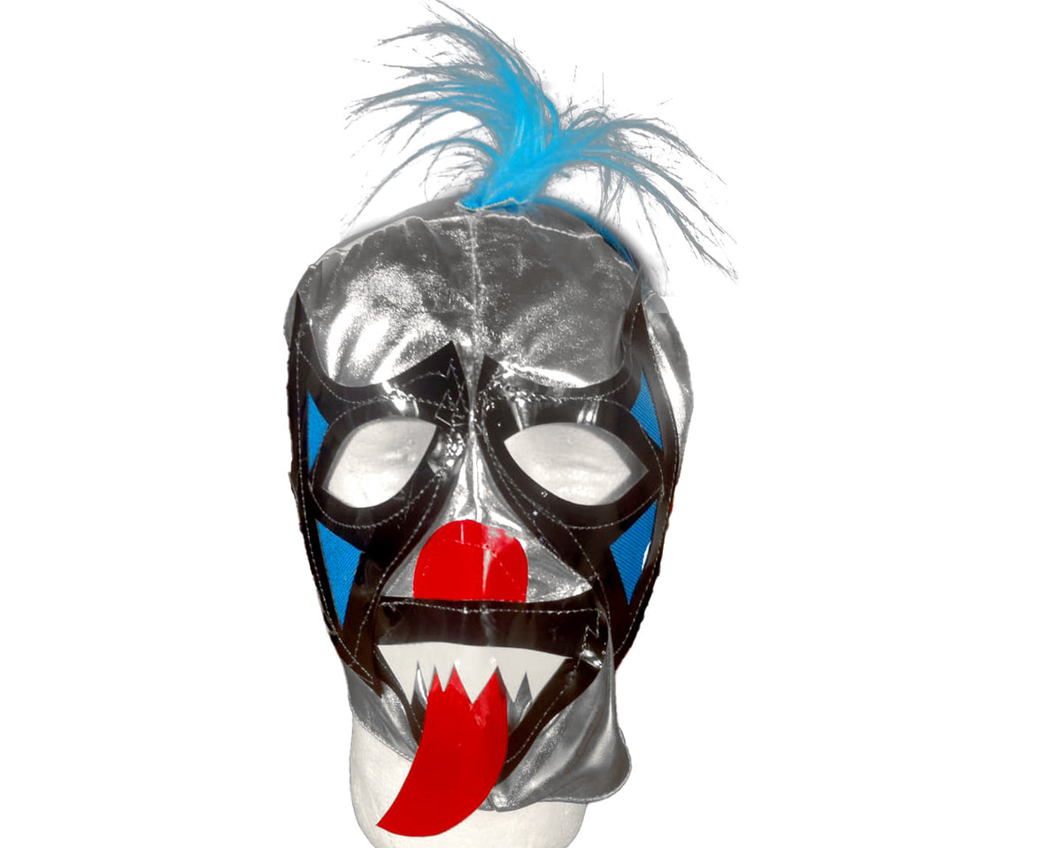 PSYCHO CLOWN KIDS MASK - SILVER – stashpages