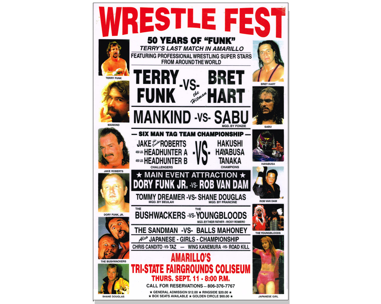WRESTLEFEST 50 YEARS OF FUNK REPLICA POSTER – stashpages