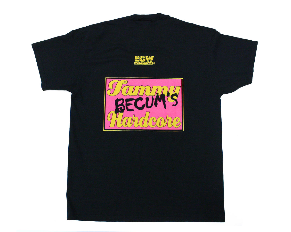 ECW TAMMY SYTCH PINK&YELLOW TEXT VINTAGE T-SHIRT XL – stashpages