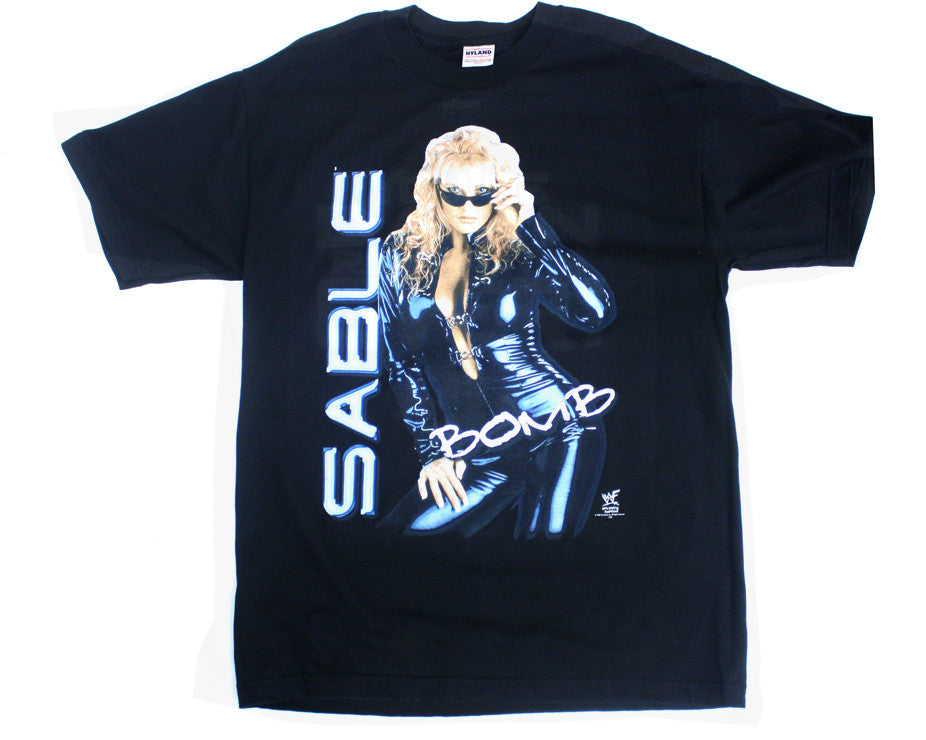 WWF SABLE BOMB (LEATHER) VINTAGE T-SHIRT L – stashpages