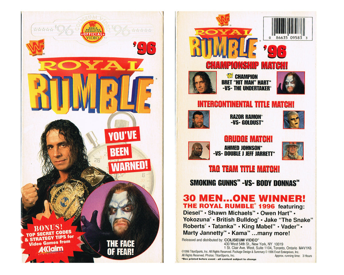 WWF ROYAL RUMBLE 96 VHS TAPE – stashpages